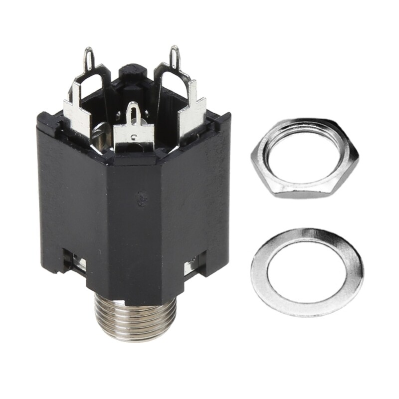 6.35mm Stereo Socket Connector Mic Cable Plug Connector Socket Mic | eBay