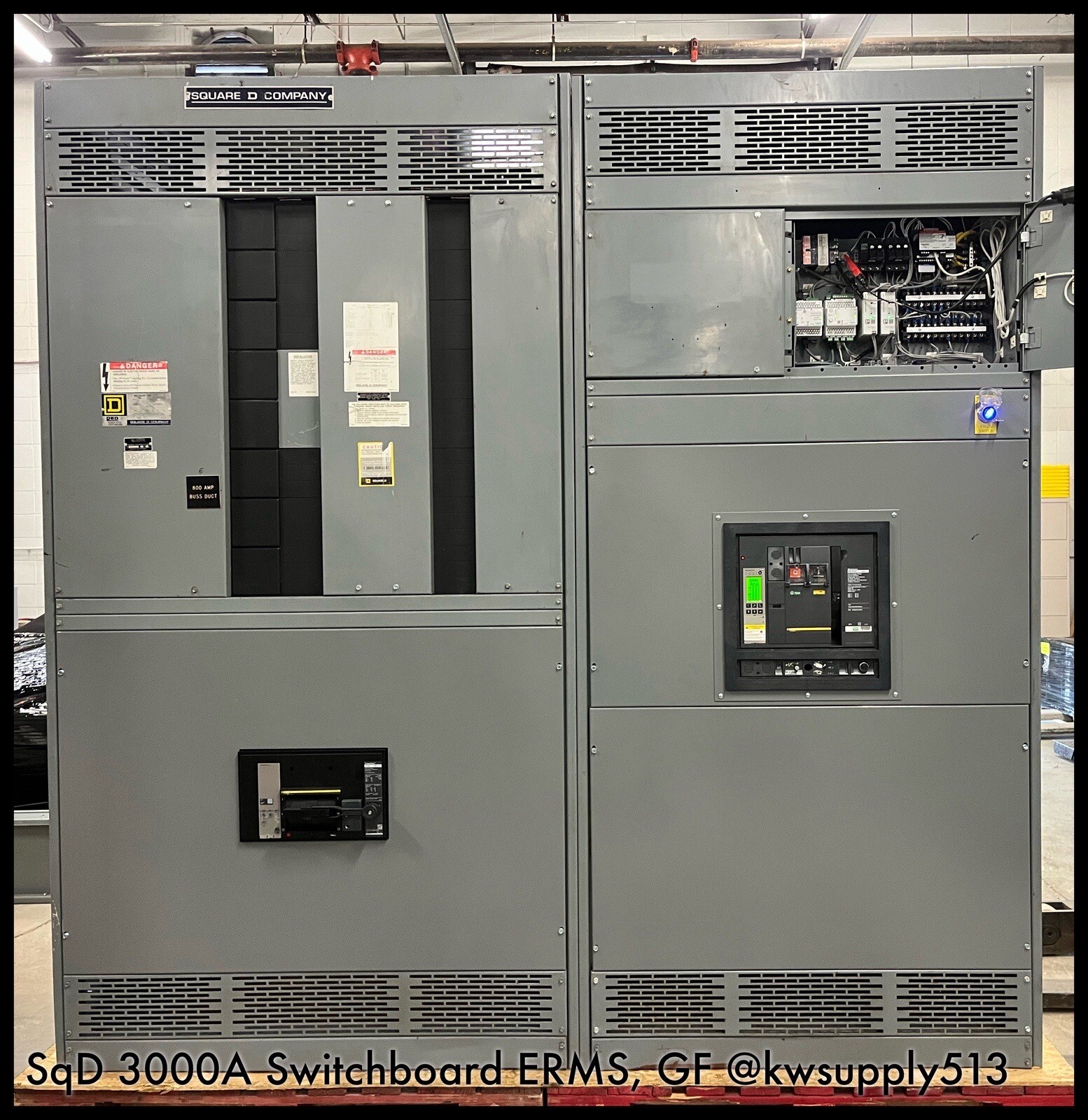 Square D QED 3000A Switchboard 480V 3P/4W with 1600/2000A Sections ERMS ...