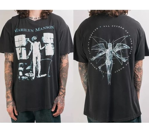 1996 Marilyn Manson Antichrist Superstar 2 Side Black Unisex Tshirt ...
