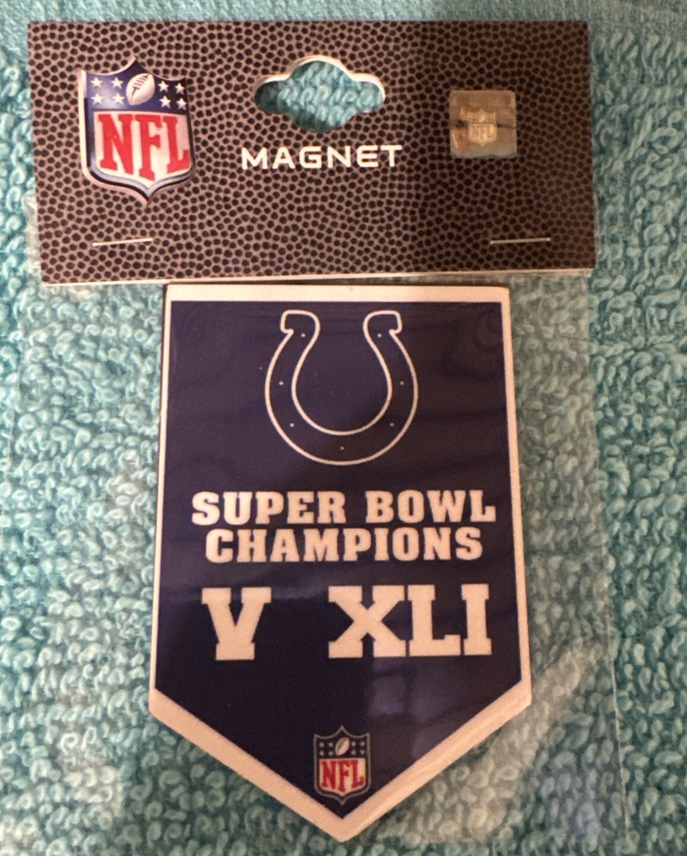 Indianapolis Colts 2X Super Bowl Champions Banner Magnet NFL. 2x3” | eBay