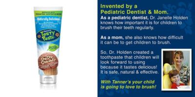 Tanner's Tasty Paste Cha Chocolate Anti-Cavity Fluoride Toothpaste 4.2 ...