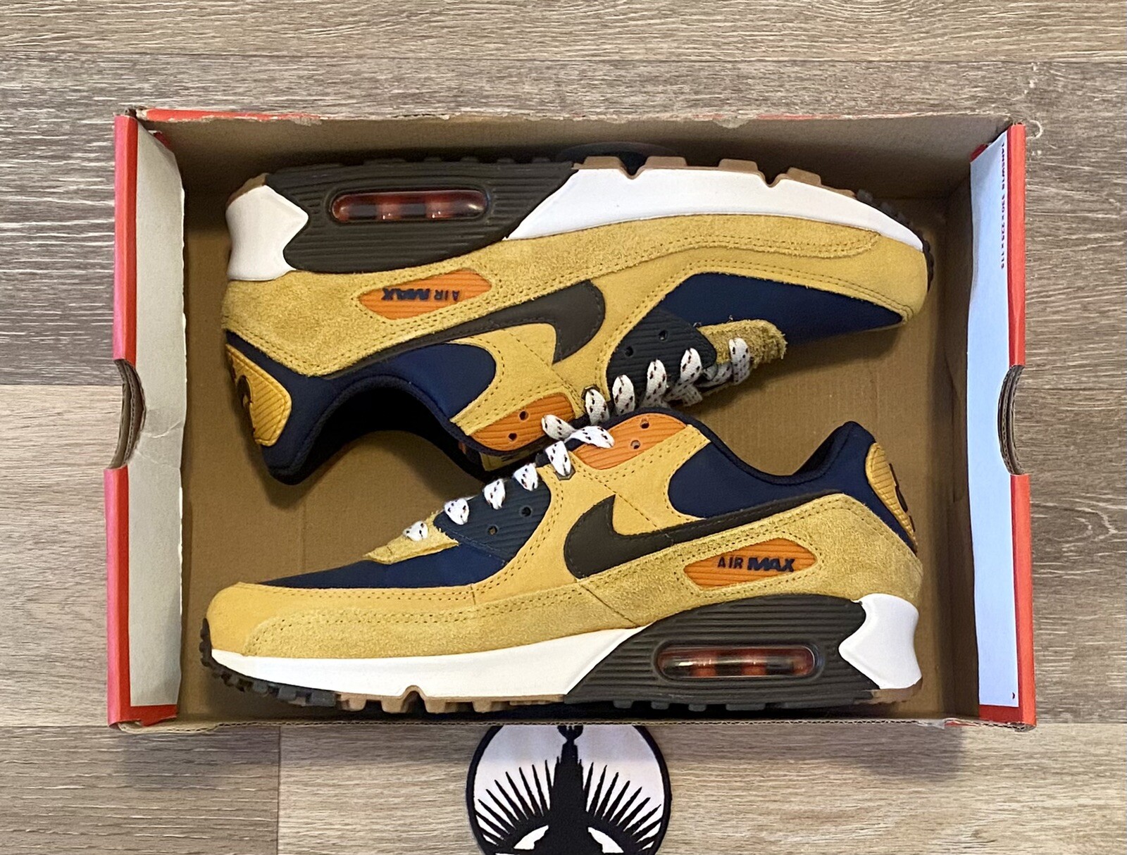 Nike Air Max 90 'Bucktan Team Navy Velvet Brown' DZ5175-200 Men's Size ...