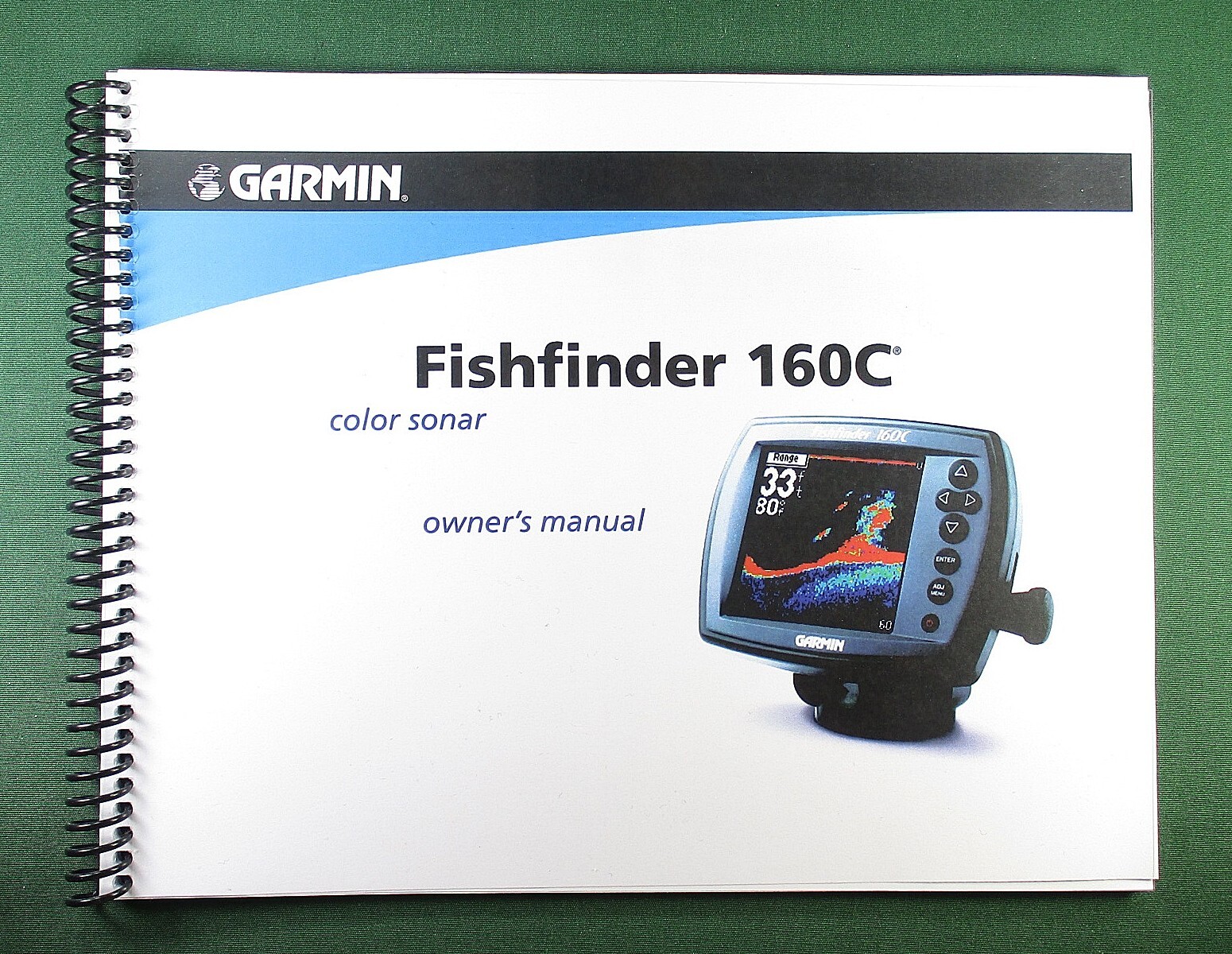Garmin Fishfinder 160C Owner's Manual: Full Color 34 Pages & Protective ...