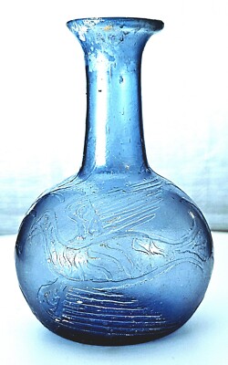 ANCIENT (ISLAMIC?) GLASS EWER WITH BIRDS AND PLANTS: | eBay