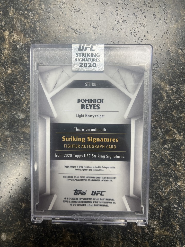 Reyes, Dominick - 2020 UFC Striking Signatures Autograph 06/50 | eBay