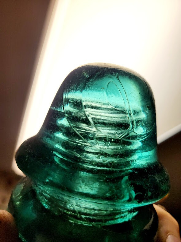 Vintage Hemingray 4” Glass Insulator No 19 Aqua Blue Green Chipped At ...