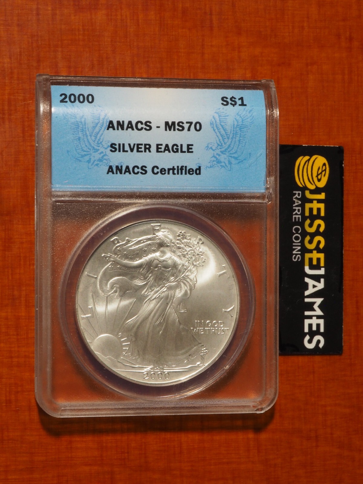 2000 $1 AMERICAN SILVER EAGLE ANACS MS70 BLUE LABEL BETTER DATE | eBay