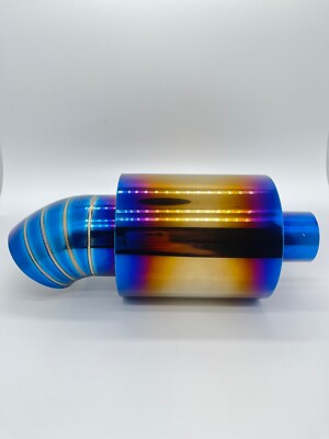 Titanium blue burnt exhaust mufflers light weight N1 Fits Ef Eg Ek Dc ...