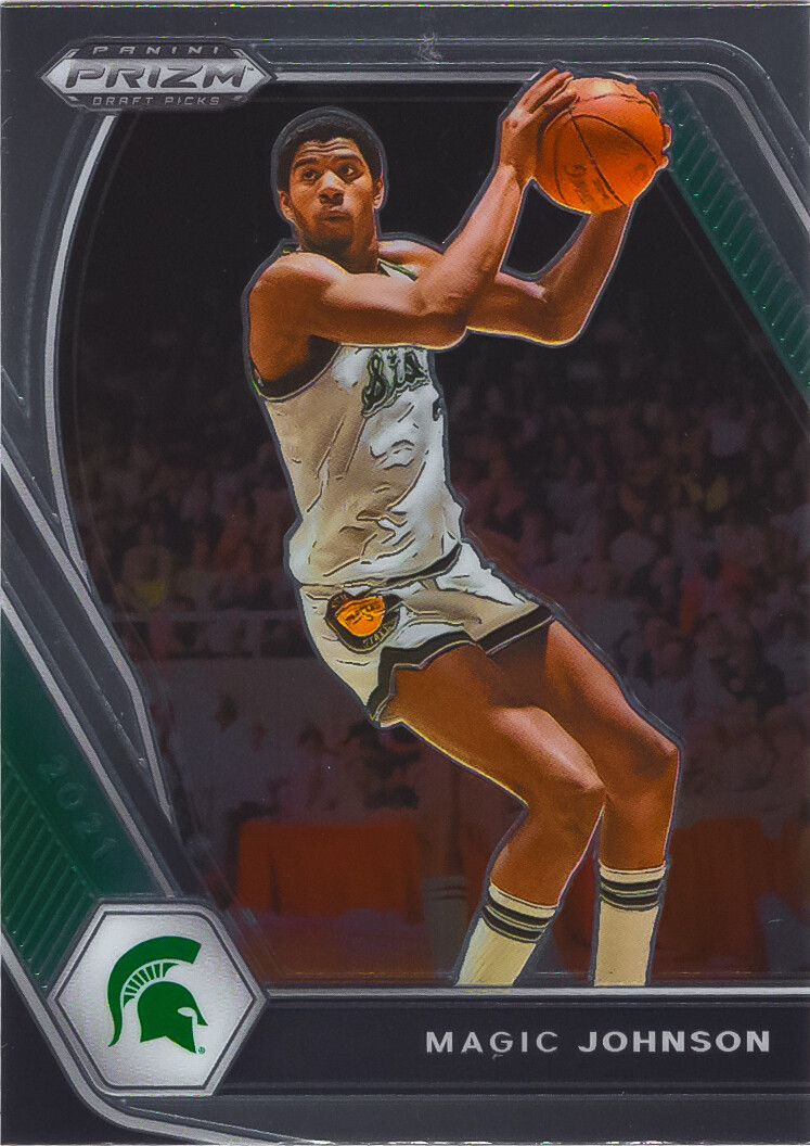 Magic Johnson 2021 Prizm Draft Picks Basketball Chrome Card#86 Michigan ...