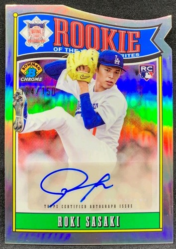 🔥 [CHASE PACK] 2025 Bowman #ROY-RS Roki Sasaki Auto RC Ref. #/150 READ ...