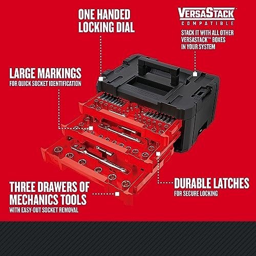 CRAFTSMAN CMMT45305 Mechanics Tool Set, 230 Piece Socket Set, 3 Drawer ...