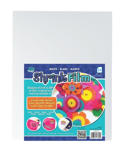 Shrink Film - White Opaque 8.5"x11" Sheets, Design Your Art and Shrink ...