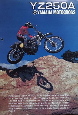 2022 Yamaha YZ250A Ad Motocross Motorcycle POSTER 24 X 36 INCH Sweet ...
