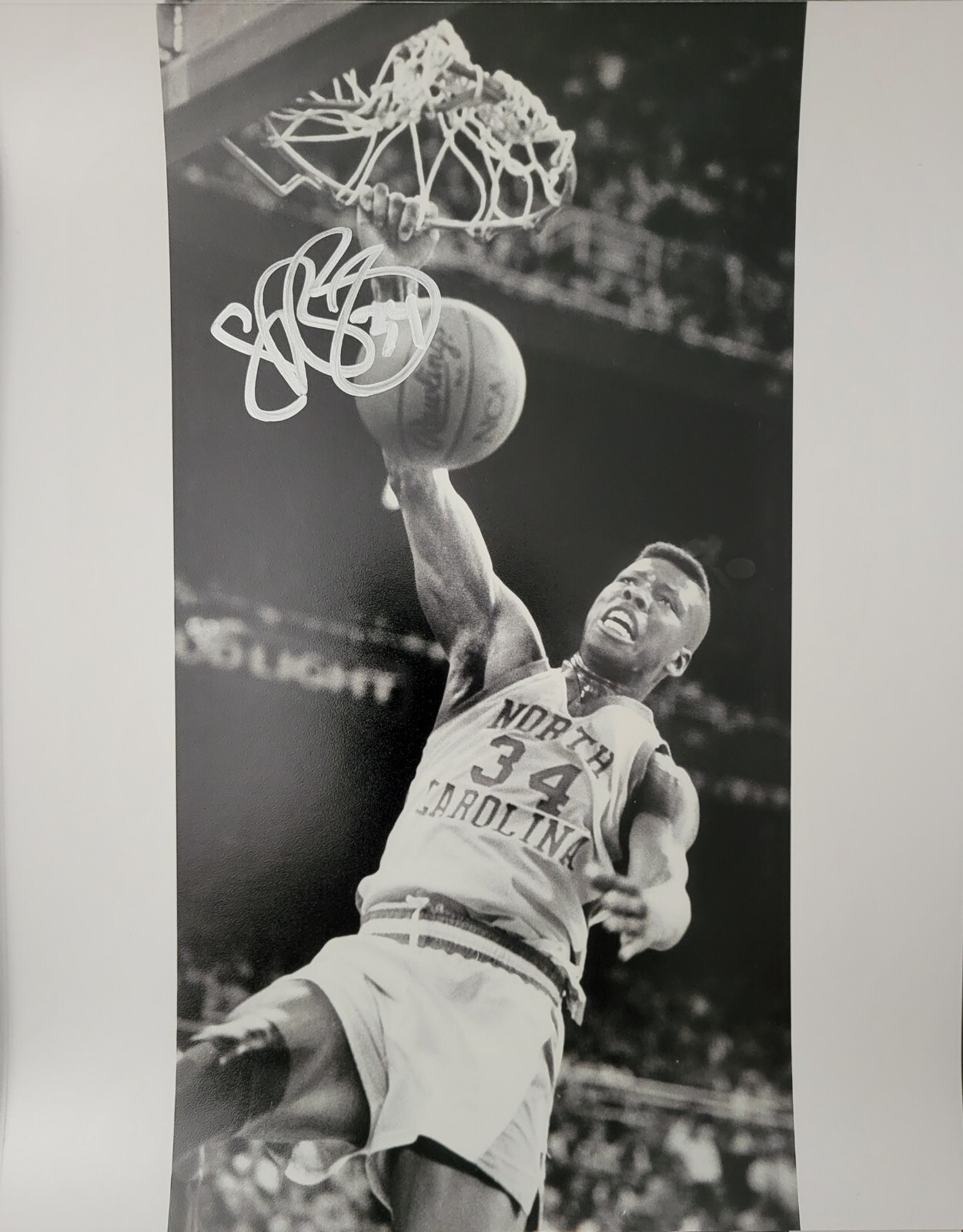 JR Reid signed 8x10 North Carolina Tar Heels Charlotte Hornets JSA coa ...