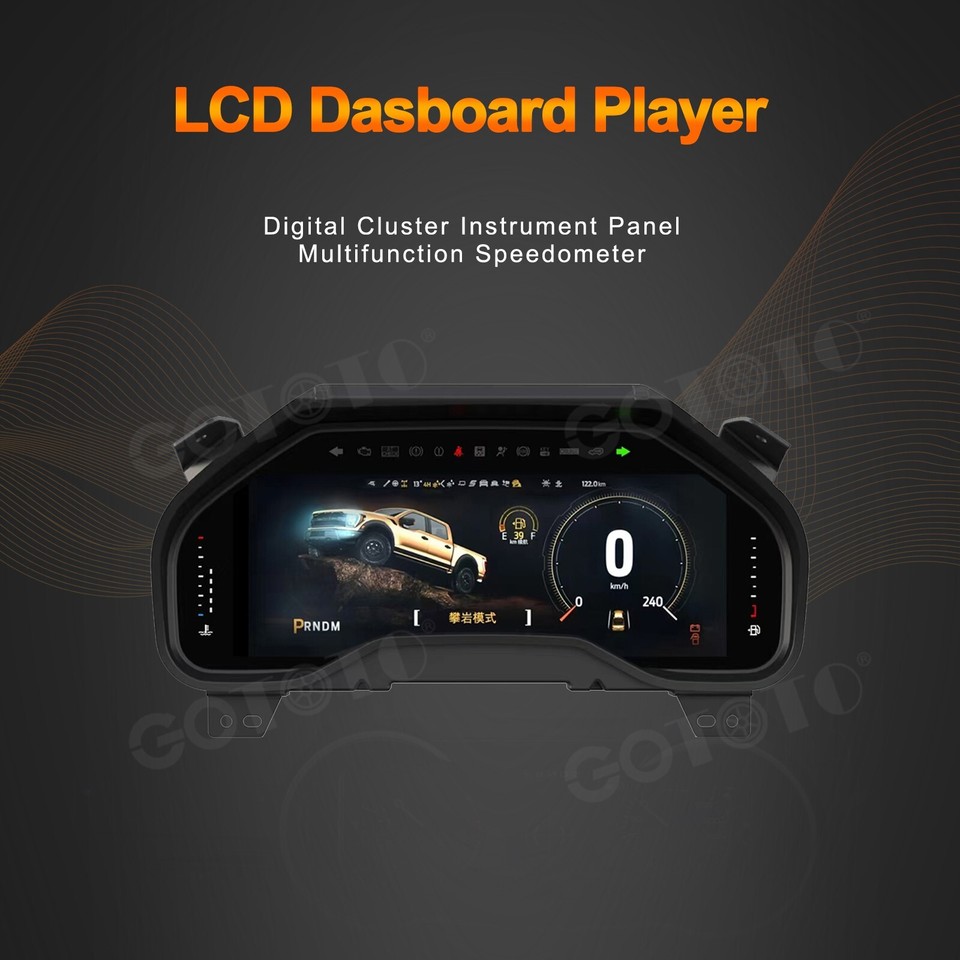 LCD Digital Cluster Speedometer Upgrade for Ford F150 F250 F350 F450 ...