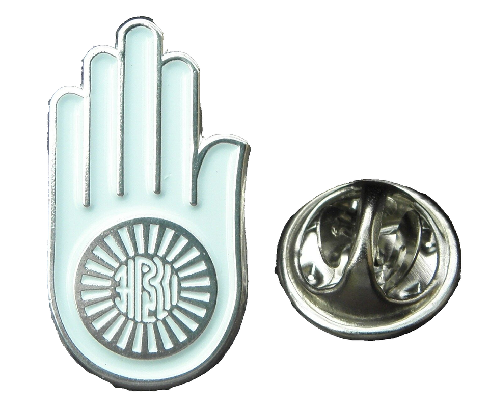 Ahimsa Hand Pin Badge Jainism Jain Vow of ahimsa Brooch | eBay