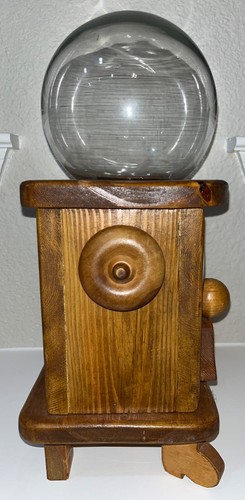 Vintage Handmade Wooden Man/ Face Gumball/ Candy Machine Nut Dispenser ...