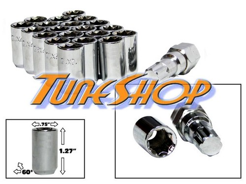 20 TUNER WHEEL LOCK LUG NUTS 8 POINT KEY 12X1.25 12 1.25 ACORN OPEN END ...