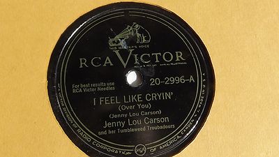 Jenny Lou Carson - 78rpm single 10-inch - RCA Victor #20-2996 | eBay