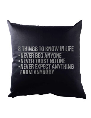 3 Things To Know In Life Cushion Pillow Scarface Tony Movie Quote Fun ...