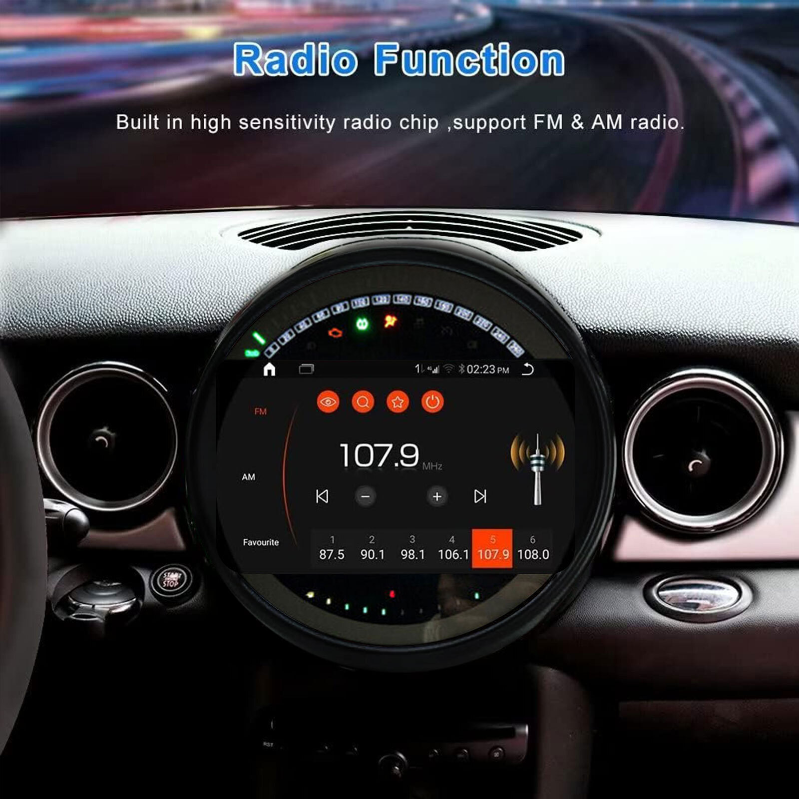 Android 13 Touch Screen For BMW Mini Cooper R56 R60 2007-2013 GPS Radio ...