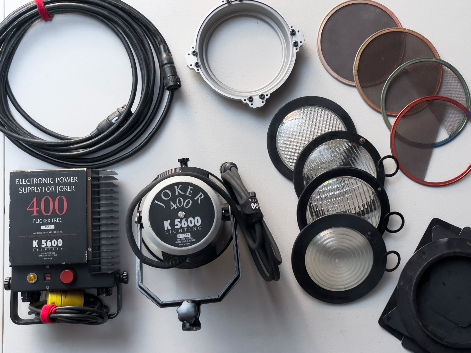 K5600 Joker 400 HMI Light Kit w/ballast, case, lenses, scrims, chimera ...