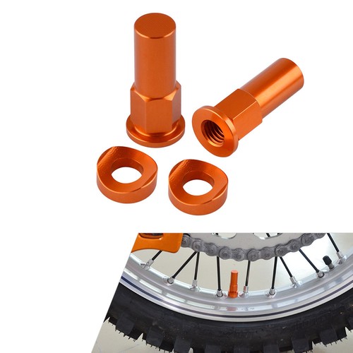 CNC Orange Rim Lock Nuts Washers Fit KTM 125 250 350 450 525 SX/SX-F ...