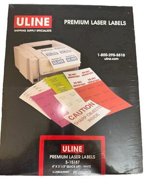 Uline S-15187 Premium 4 X 3 1/3 White Quick Lift 600 | eBay