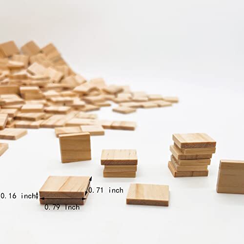 100 Pcs Wood Blank Letter Tiles Wooden Blank Scrabble Tiles for DIY ...