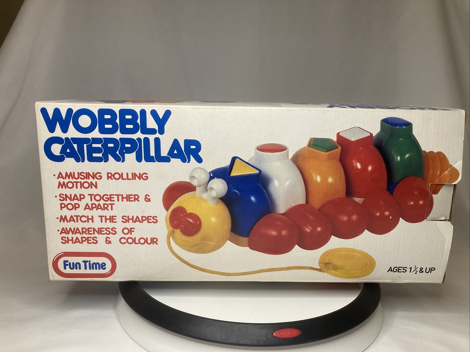 VTG Fun Time Wobbly Caterpillar Pull Along Toy Ages 1 1/2 And Up | eBay