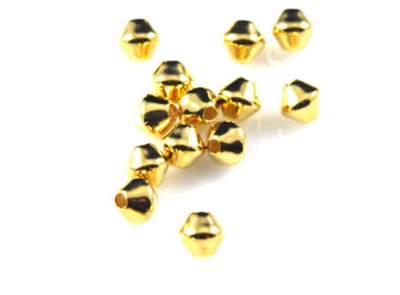 100 Really Neat Gold Plated Double Cone Beads 5MM | eBay