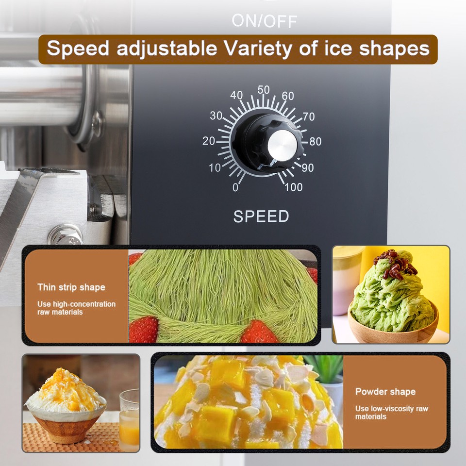 125KG/24H Korean Shaved Ice Machine Slushies Machine SnowflakeIce Maker ...