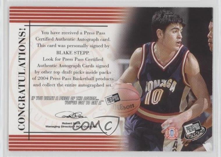 2004 Press Pass Auto Blake Stepp Rookie Auto RC | eBay