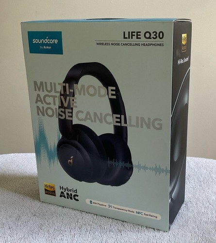SOUNDCORE Life Q30 by Anker, Hybrid Active Noise Cancelling BLUE ...