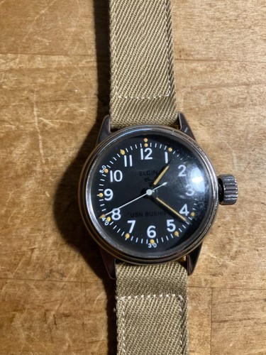 Vintage Elgin military watch A-11 ww2 Famed 539 hack rare 16 Jewel 40's ...