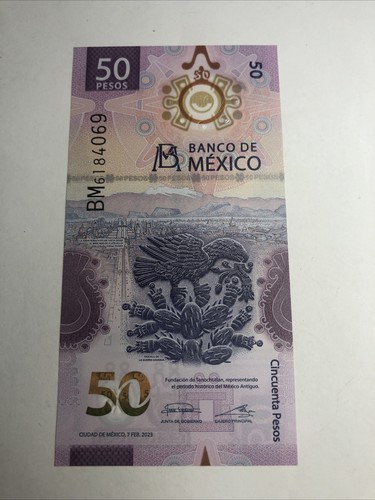 Mexican Bank note $50 Axolotel Design Polymer Bill Banco De México🇲🇽 | eBay