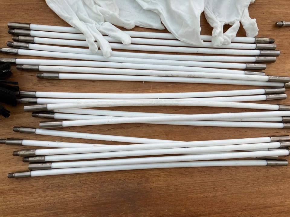 20 x Flexible Chimney Sweep Set Flue Sweeping Brush & Rod Kit Soot ...
