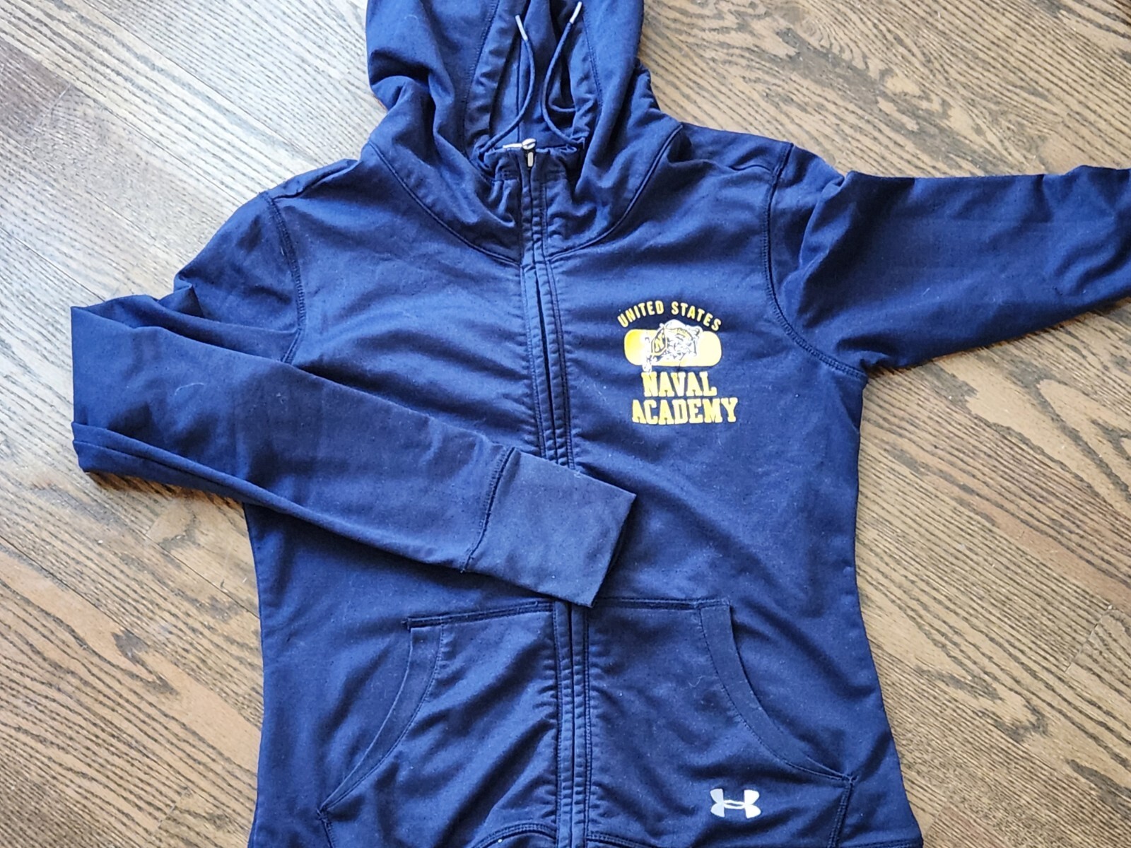 USNA Naval Academy Jacket Zip Hood Size S Under Armour Brand Size S | eBay