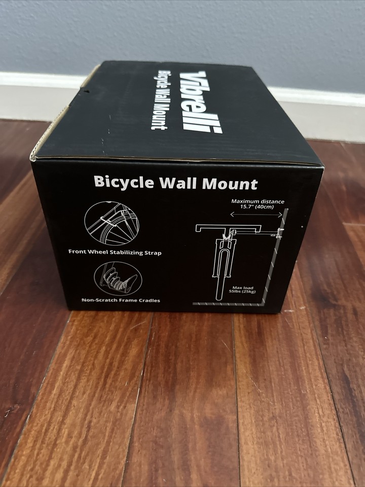 VIBRELLI Bike Wall Mount - Horizontal Storage Rack for Hanging Bicycle ...