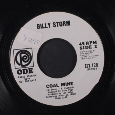 BILLY STORM: tonight i'll be staying with you Ode Records (2) 7" Single ...