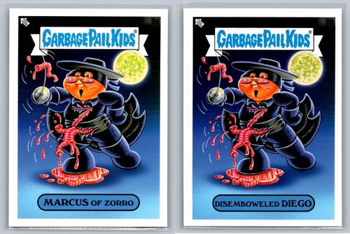 The Mask Of Zorro Diego Garbage Pail Kids GPK Spoof 2-Card Set Book ...