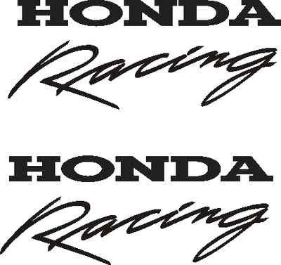 HONDA RACING DECALS X 2 | eBay Australia