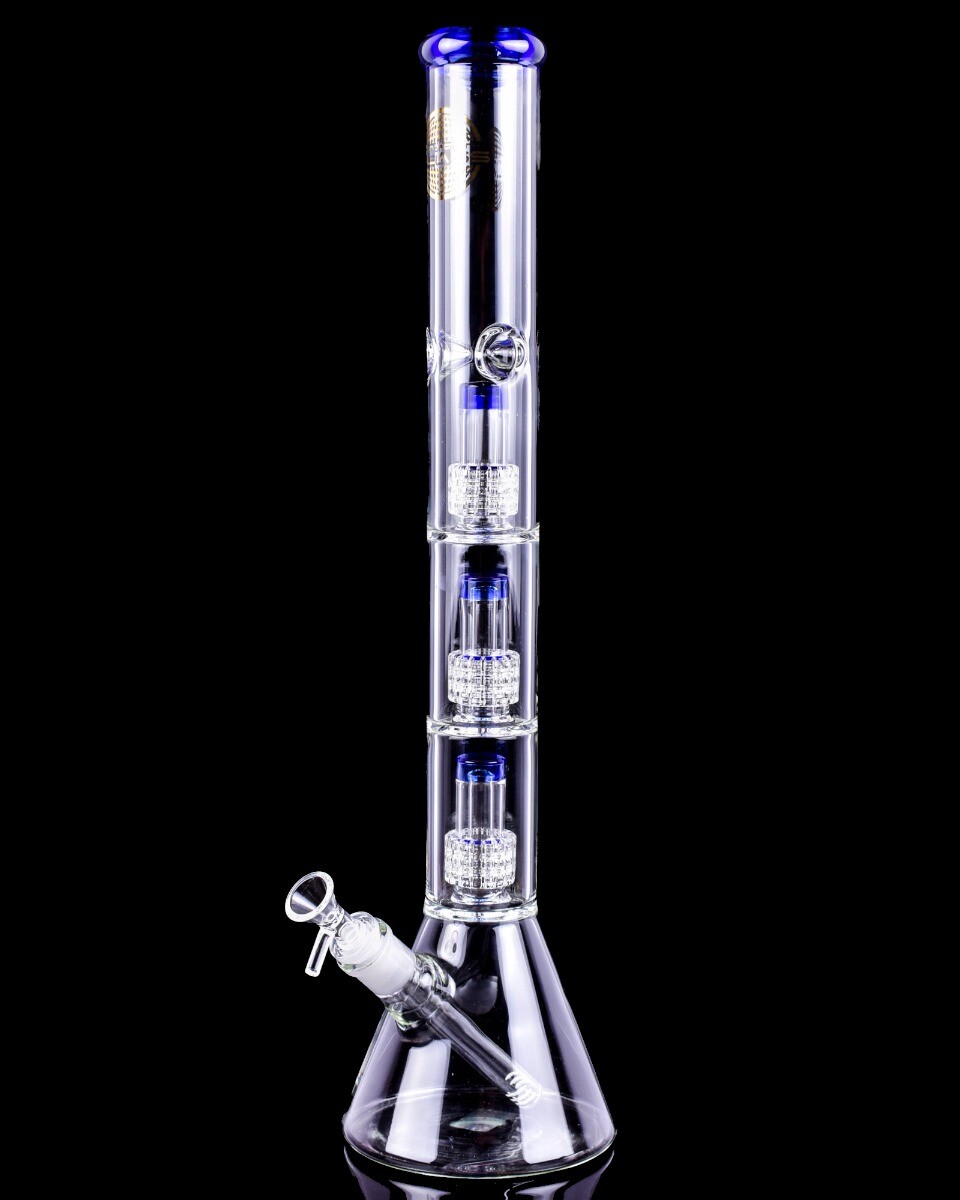 THICK 20" TRIPLE Showerhead BEAKER Bongs Big Bongs Glass Water Pipe ...