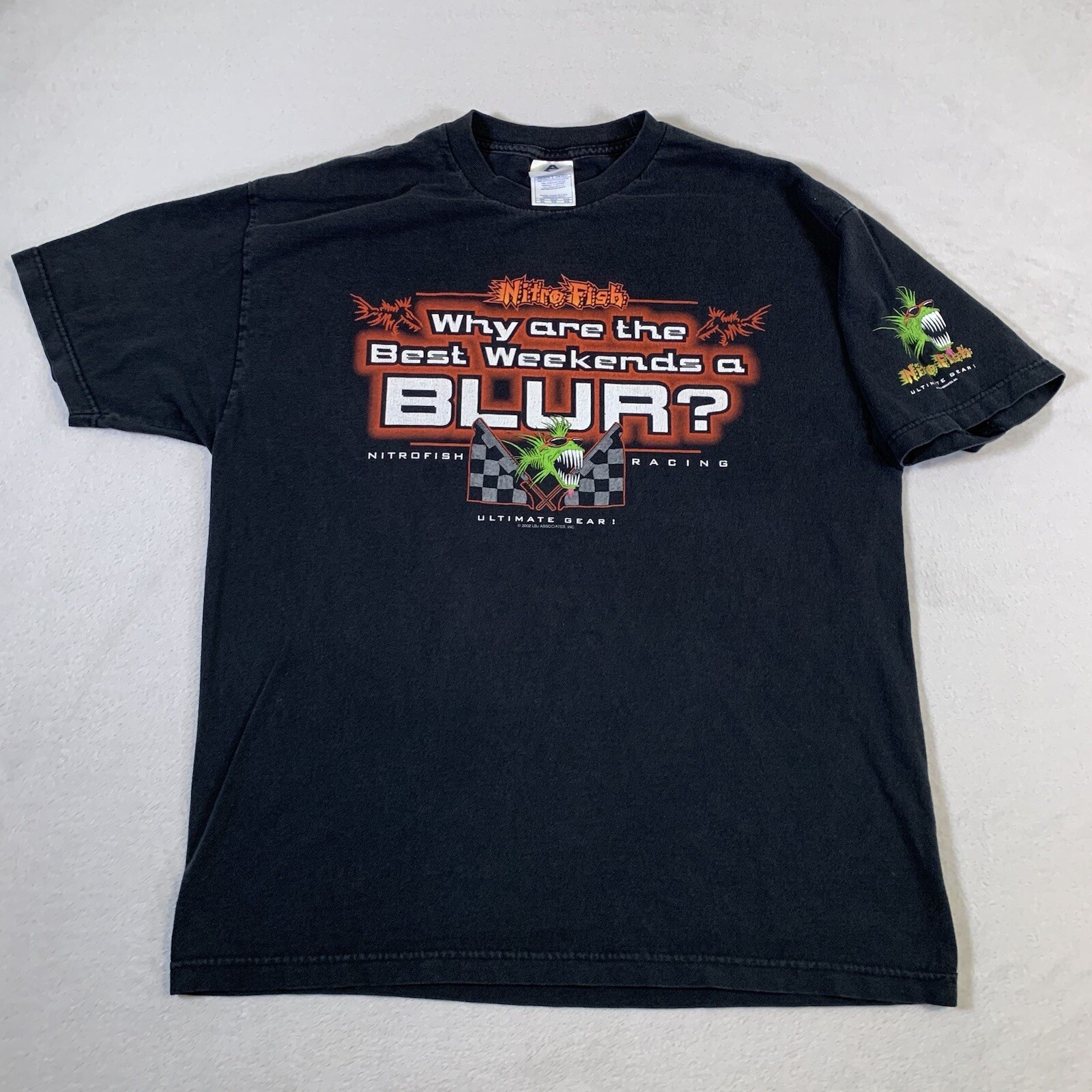 Vintage 2002 Nitro Fish Drag Racing Shirt Mens XL Y2K… - Gem