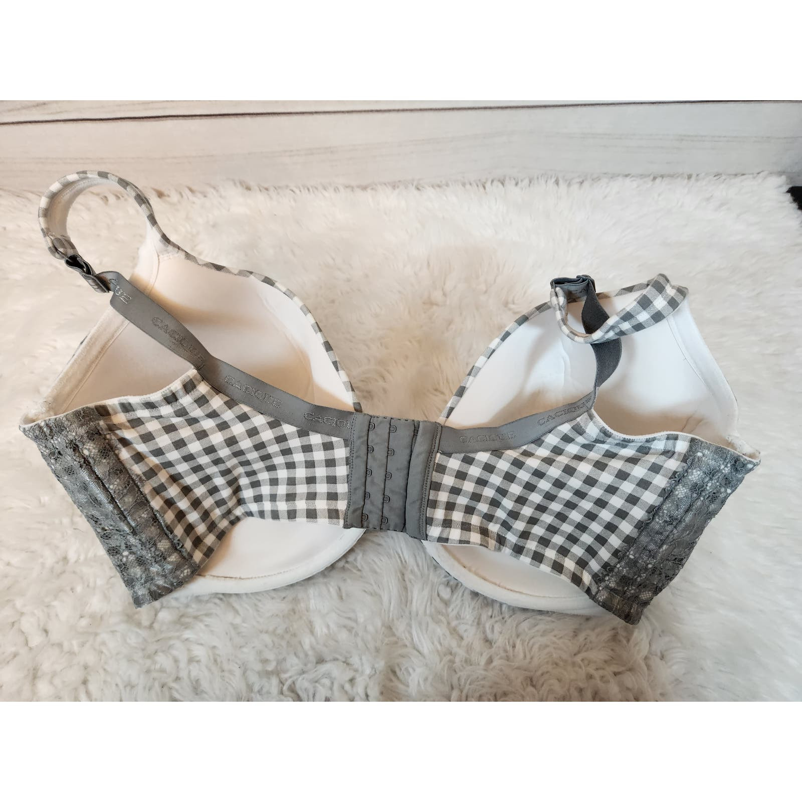 CACIQUE Gingham Check Balconette Bra, Size 42H - Clas… - Gem