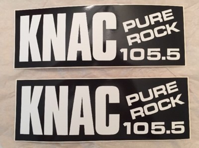 Pure Rock 105.5 KNAC Bumpersticker (2x Per Purchase) VINTAGE Metallica ...