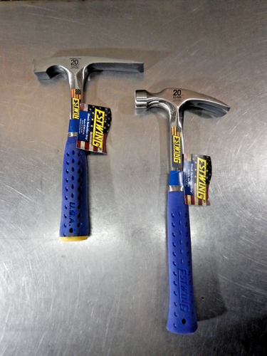 Estwing Bricklayers Grip 20 Oz & Straight Claw Rip Hammer 20 Oz Set ...