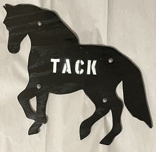 Handmade Horse -TACK- Wooden Sign-Silhouette Equestrian Decor For Barn ...