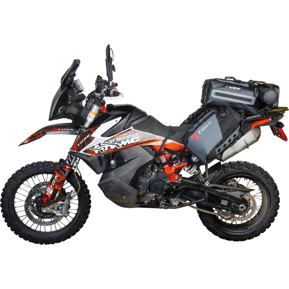 Tusk Highland X2 Rackless Luggage System with SM Dry Duffel Tail Bag ...