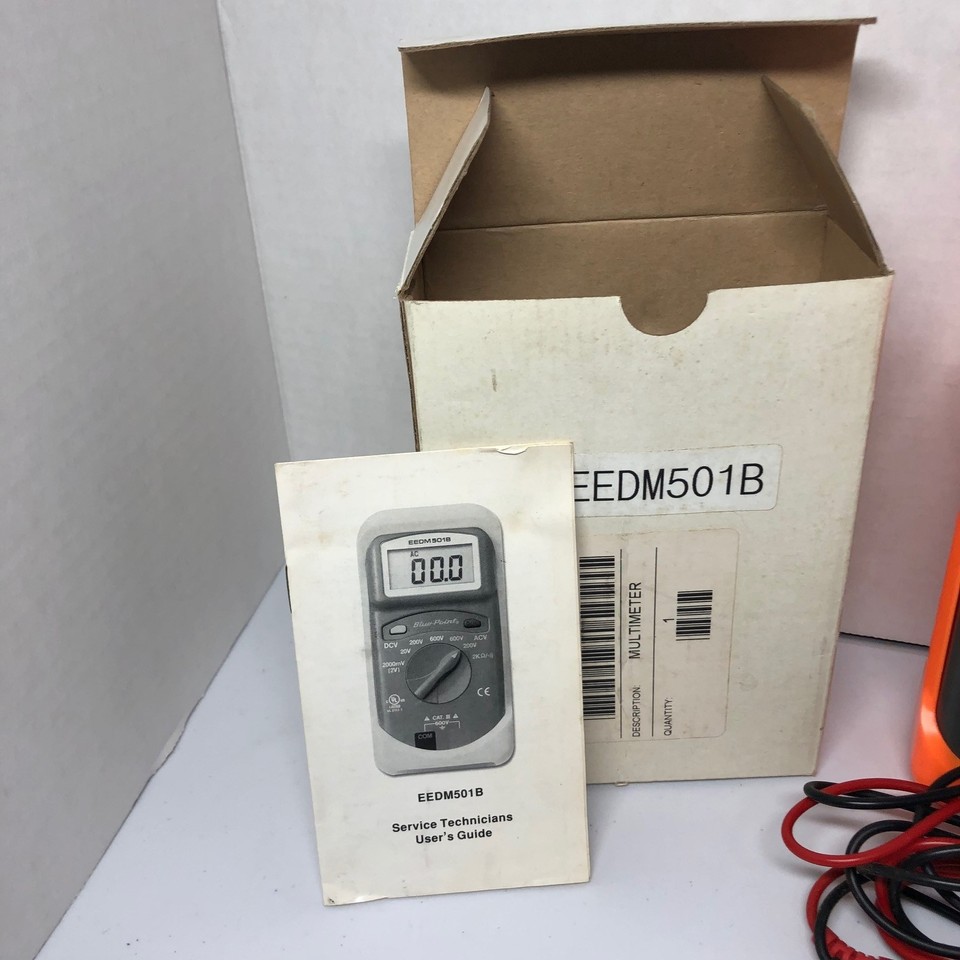 BLUE-POINT EEDM501B MULTIMETER w/LEADS, CASE, MANUAL & BOX | eBay